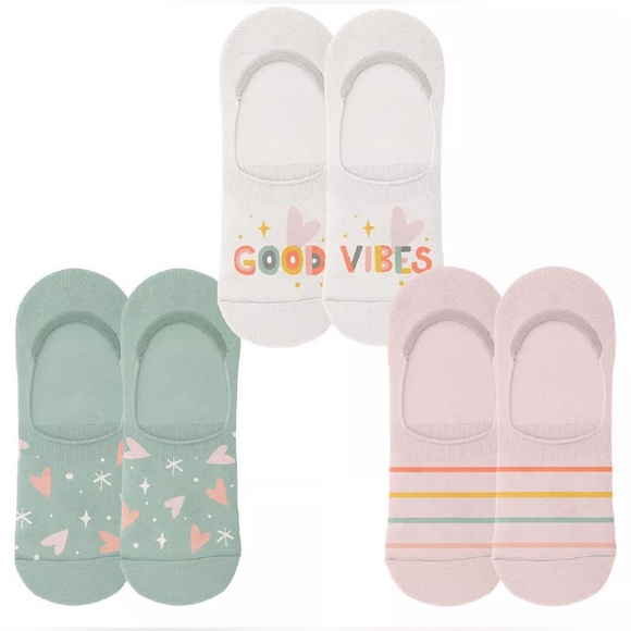 Karma | Accessories | Karma Good Vibes Noshow Socks Pink Orange Green ...